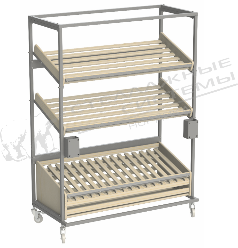 Стеллаж мобильный для выпечки 1275х550 мм h 1750 мм купить для ...